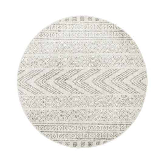 Grey Geometric Round Rug | Buy Mirage 359 Online – Rugs